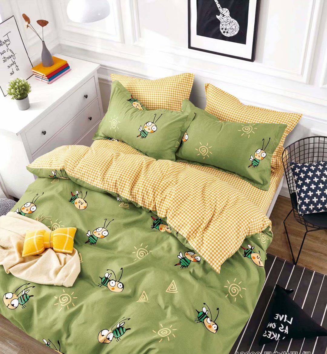 Спално бельо 6 части без ластик, 100% памук - А357 от Onesleep – sleepy.bg