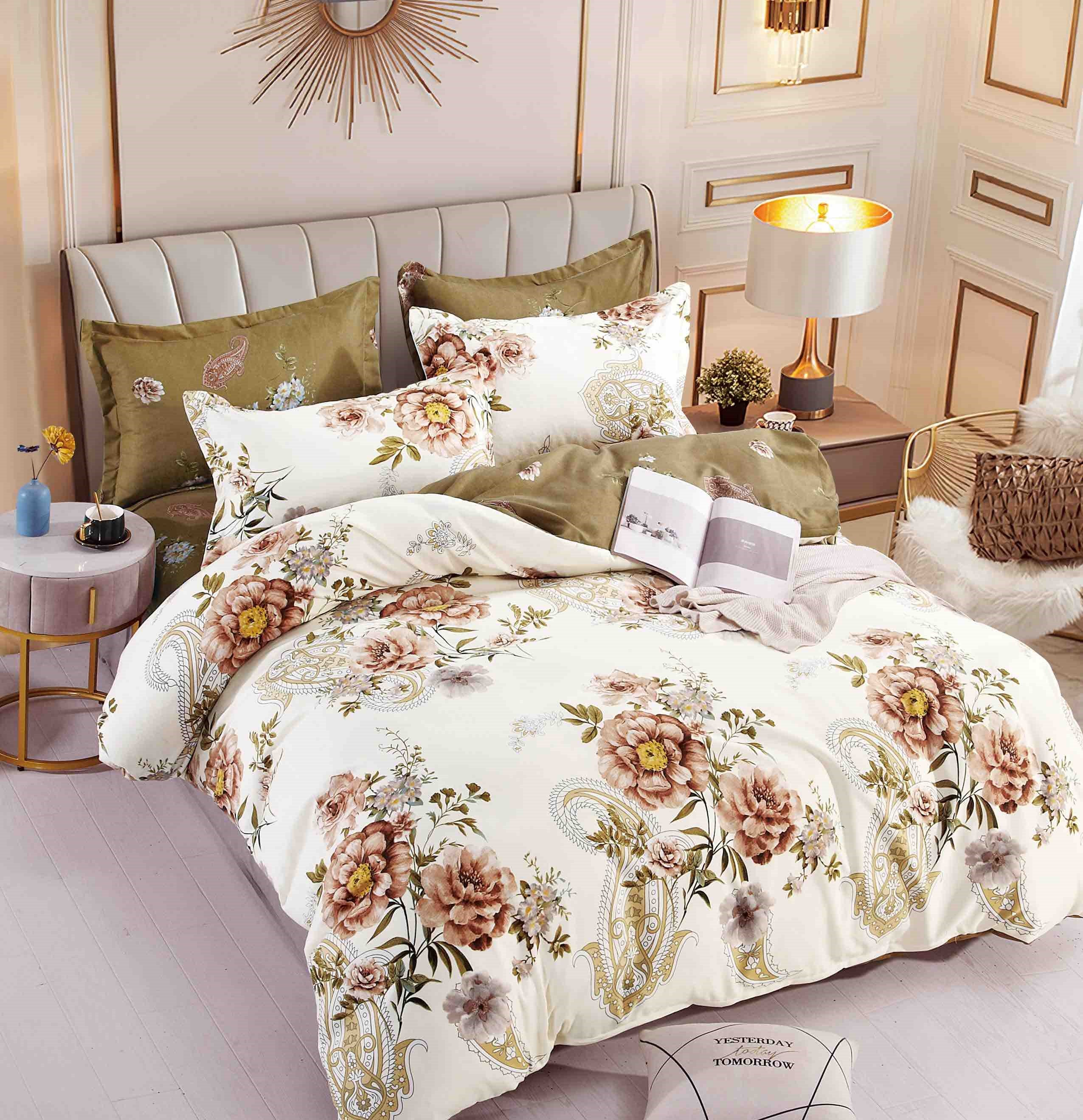 Спално бельо 6 части с ластик, 100% памук - А426 от Onesleep – sleepy.bg